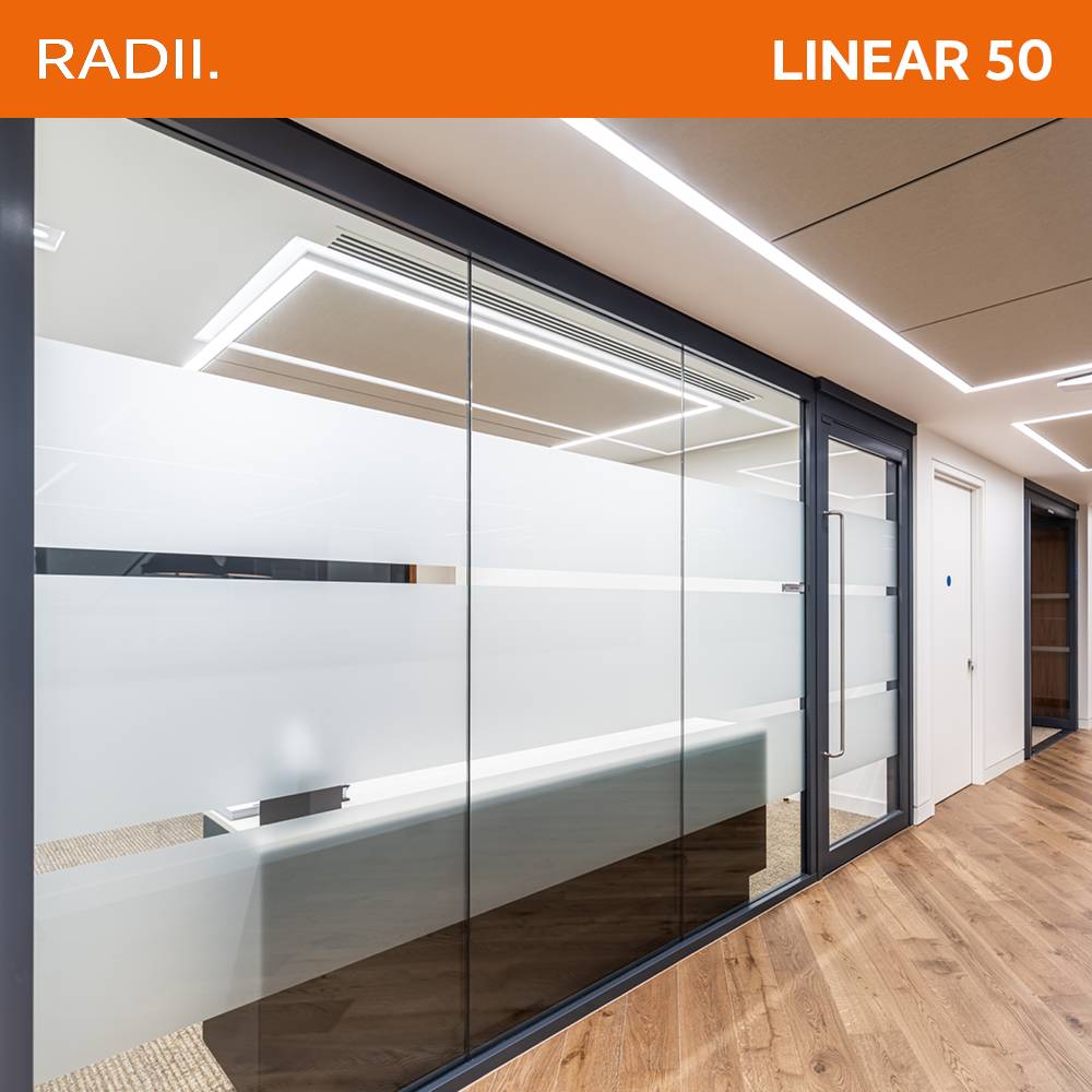 Linear 50 Single Glazed Partition System | Radii | NBS BIM Library