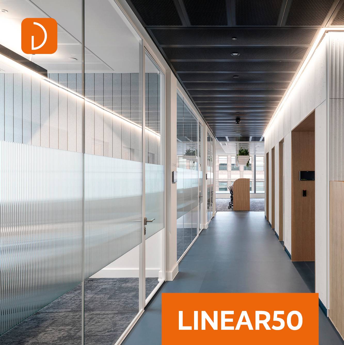 Linear 50 Single Glazed Partition System | Radii | NBS BIM Library