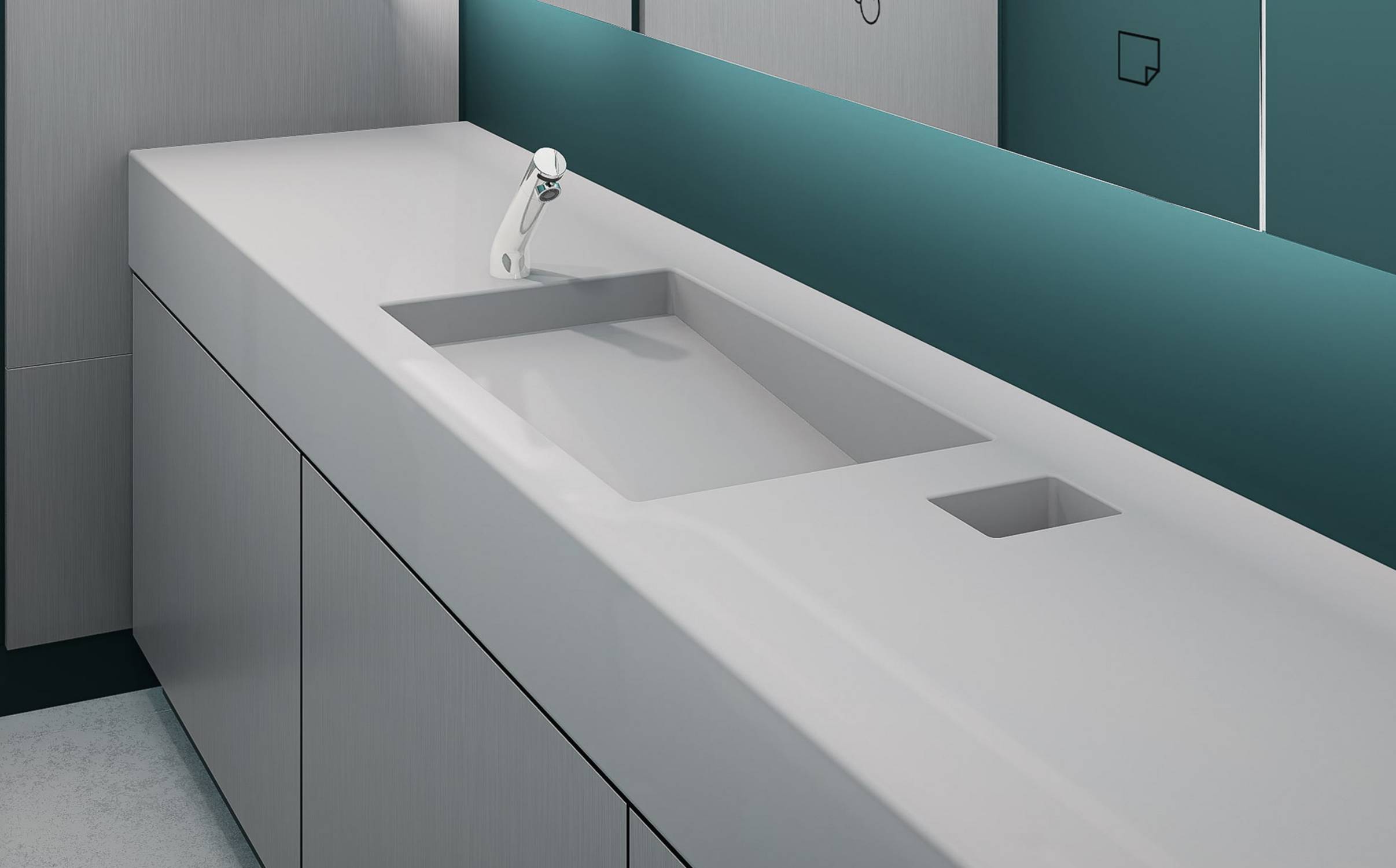 Superloo Single User Trough | Bushboard Washroom Systems Ltd | NBS Source