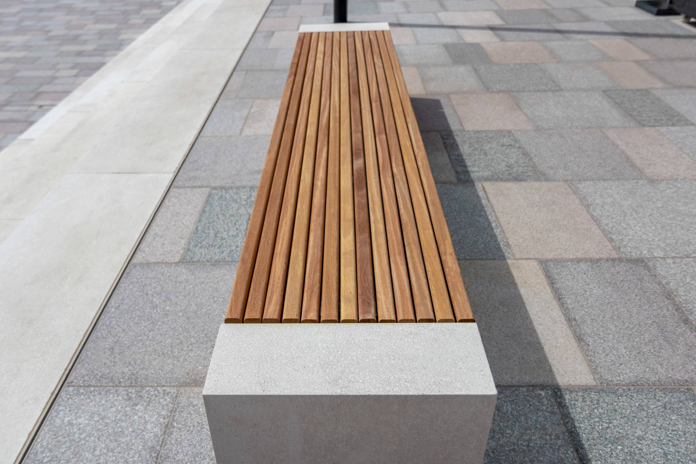 Plaza | Hardwood benches | Door cladding | Mixed-use | London | The ...