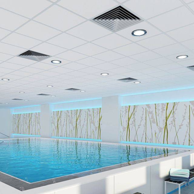 Aquabloc - Mineral Tile Suspended Ceiling System | Zentia | NBS Source