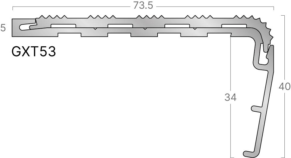 XT Aluminium Stair Edgings | Gradus | NBS BIM Library