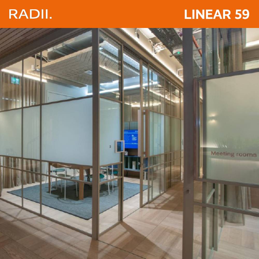 Linear 59 Single Glazed Partition System | Radii | NBS BIM Library