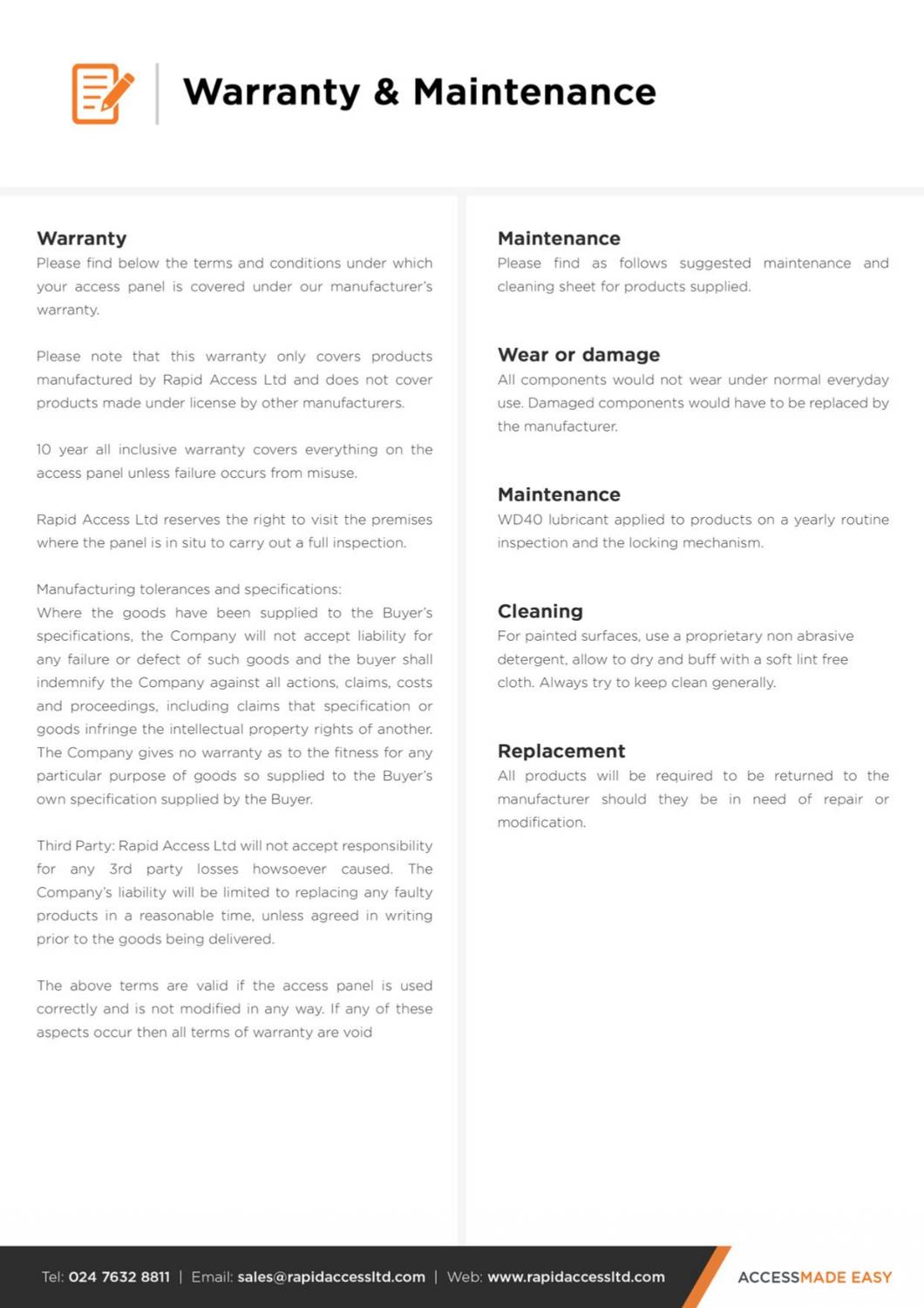 Long Term Maintenance NBS Source
