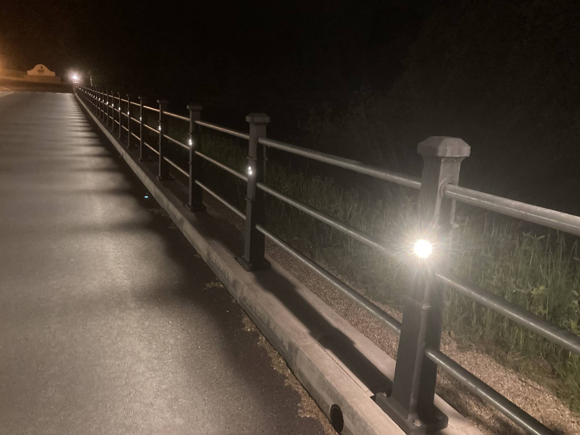 ASF Illuminated Balustrade - Lough Erne - 100% recycled posts and LED ...