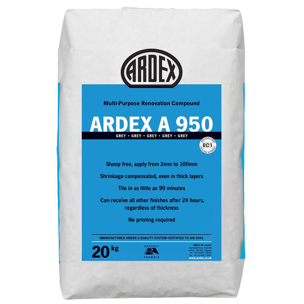 ARDEX A 950 High Build Repair Mortar | Ardex UK Ltd – High Performance ...