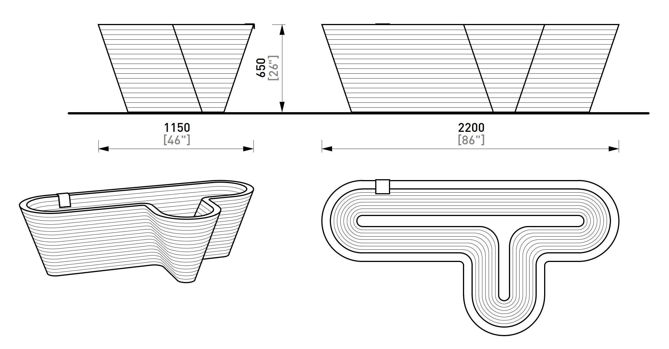 Typo Planter - Outdoor Planters | MMCITE UK Ltd | NBS Source