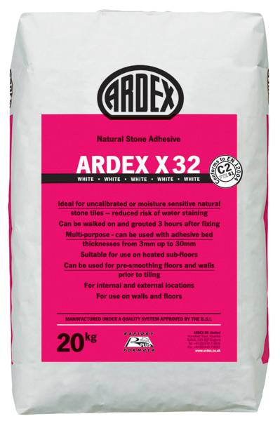 ARDEX X 32 Natural Stone Wall and Floor Tile Adhesive | Ardex UK Ltd ...