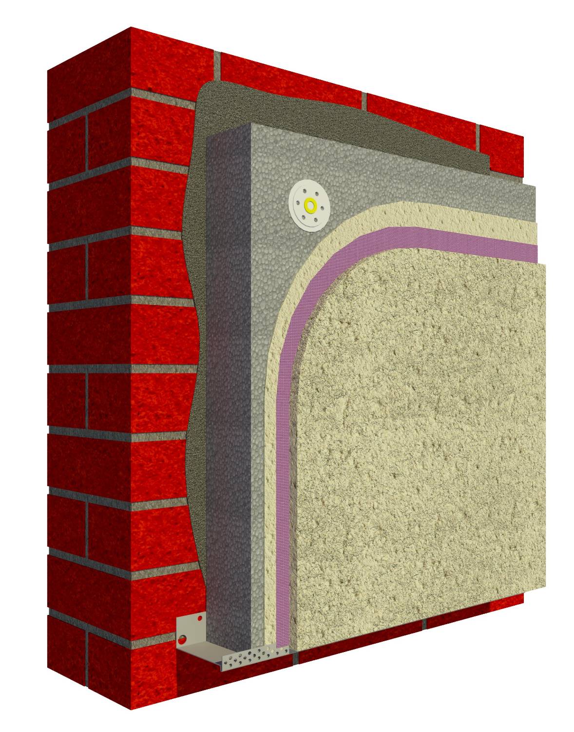 webertherm XP roughcast system (EPS) | Saint-Gobain Weber | NBS BIM Library