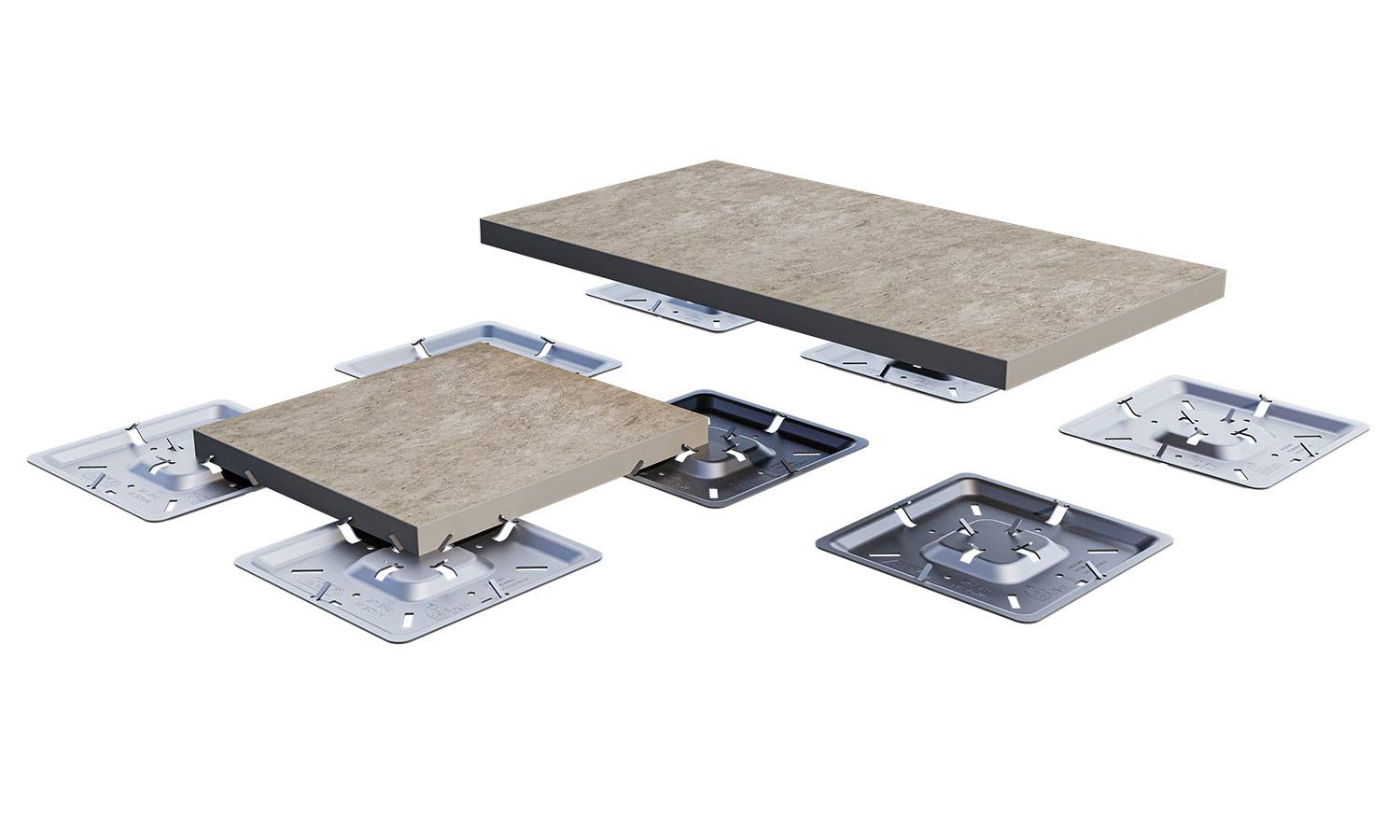 Low-Height Stackable Pedestal Paving System - TerraSmart® IGNO | RYNO ...