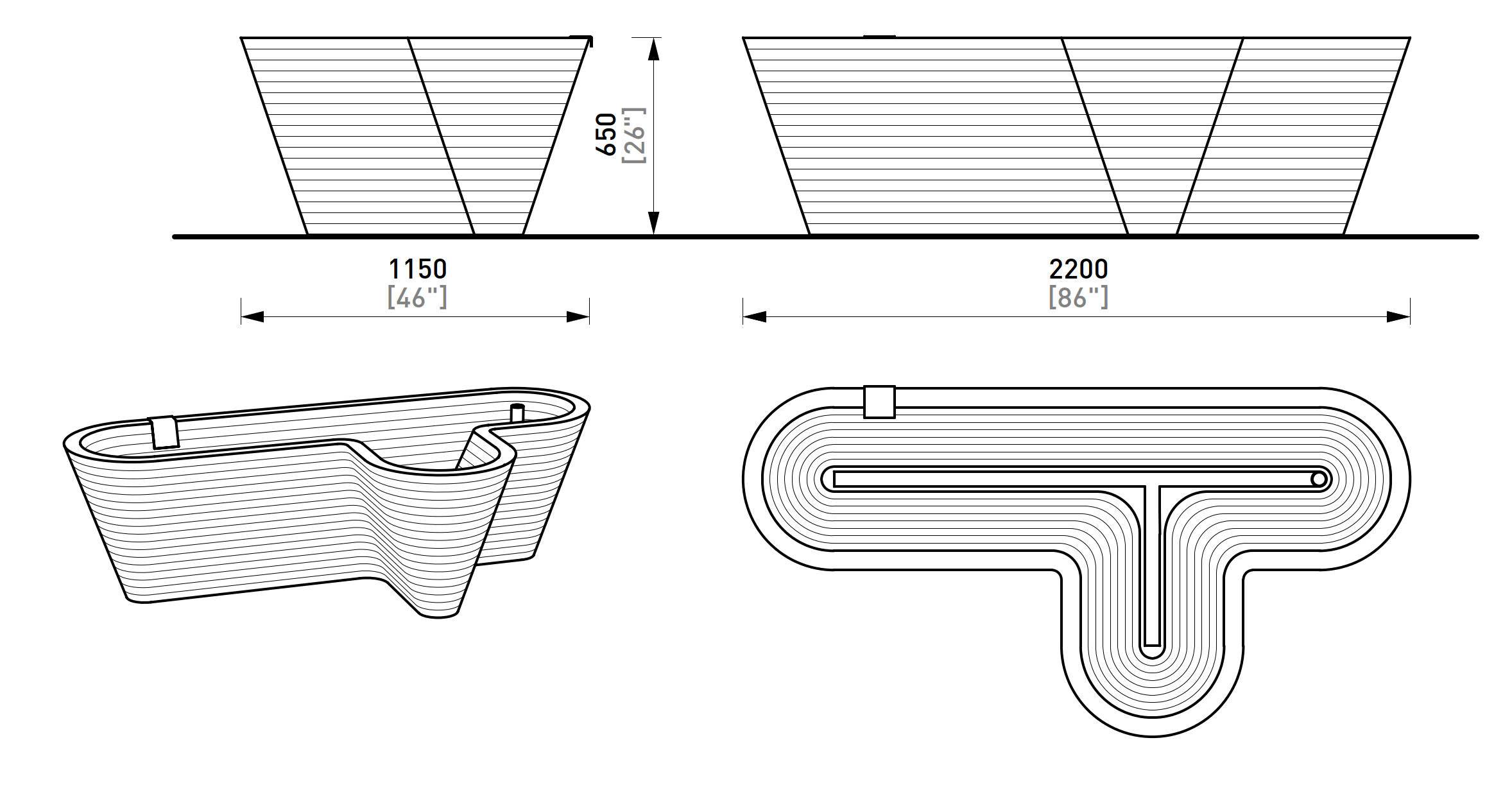 Typo Planter - Outdoor Planters | MMCITE UK Ltd | NBS Source