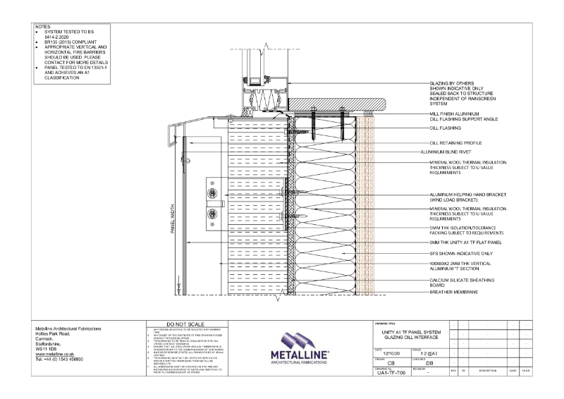 Unity A1 TF-06 Technical Drawing | Metalline Architectural Fabrications ...