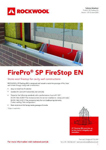 FirePro® SP FireStop EN - Linear cavity firestop | ROCKWOOL Ltd | NBS ...