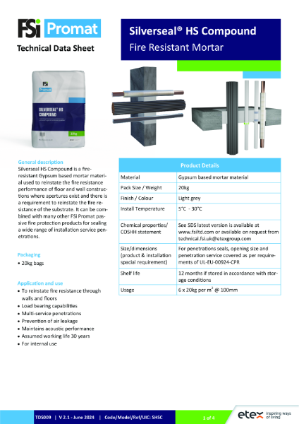 TDS009 - V2.1 - Silverseal HS Compound - June 2024 | FSi Limited | NBS ...