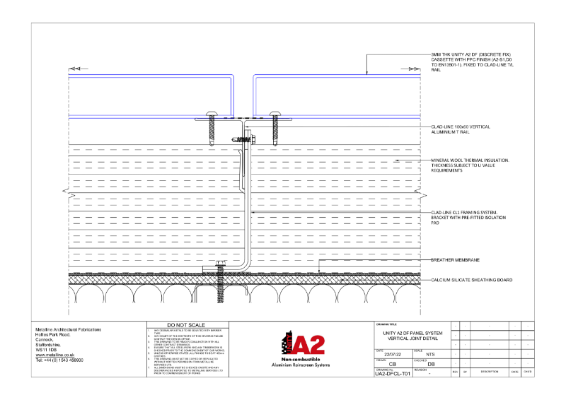 Unity A2 DF-01 Technical Drawing | NBS Source