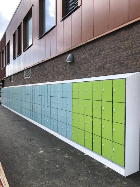 Outdoor Lockers at Wren Community Hub, Enfield | Helmsman | NBS Source