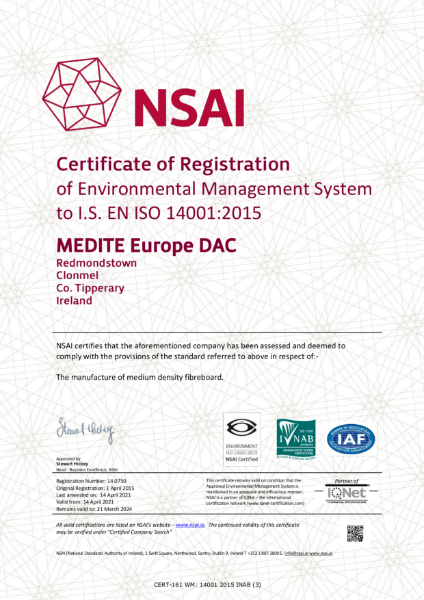 MEDITE - ISO 14001 | MEDITE SMARTPLY | NBS Source