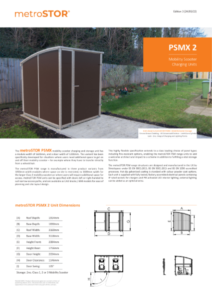 PSMX 2 Data Sheets | urbanspec | NBS Source