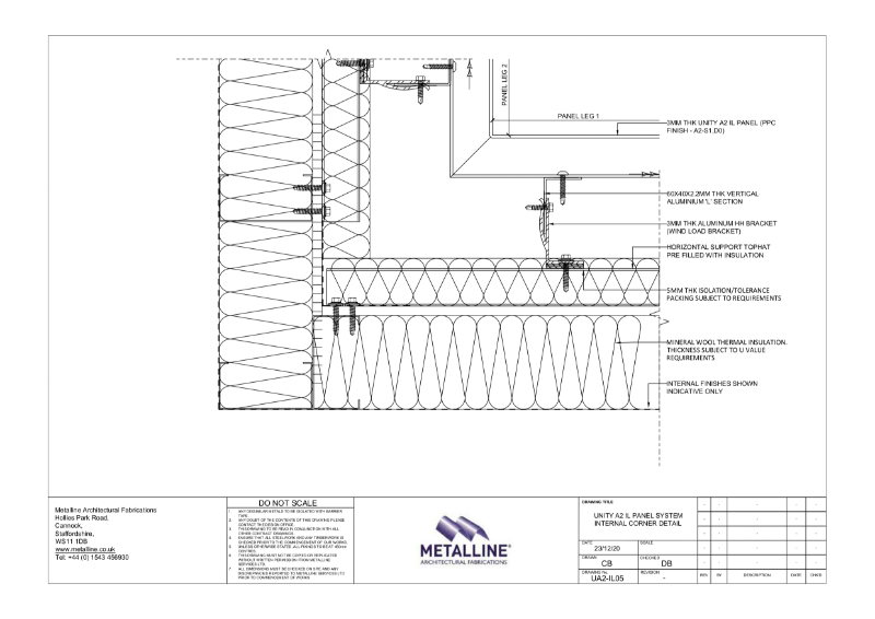 Unity A2 IL-05 Technical Drawing | Metalline Architectural Fabrications | NBS Source