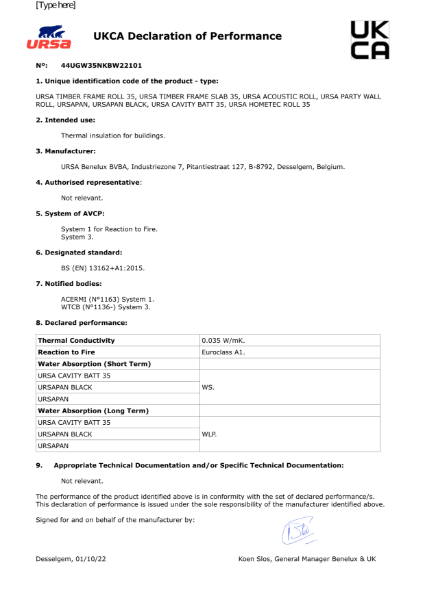 UKCA 035 Lambda Group | URSA UK LTD | NBS Source