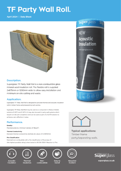 Superglass Timber Frame Party Wall Roll - TF party/separating wall ...