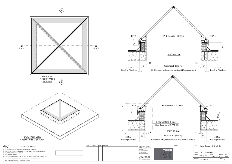 Fixed Pyramid Rooflight | Next Generation Rooflights | NBS Source