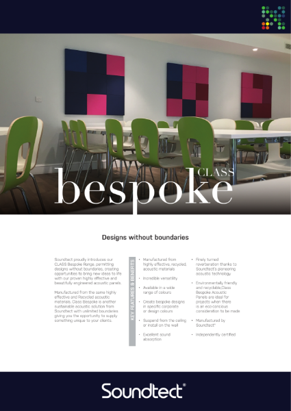Class Bespoke Specification sheet | Soundtect | NBS Source