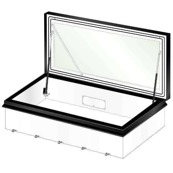 Gorter Glazed Roof Hatch with HR+++ glass - RHTG - thermally broken ...