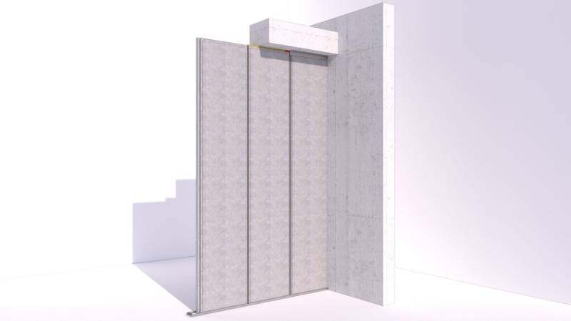 Single 100mm Specwall Demountable, SFS, Blockwork alternative for Shaft ...