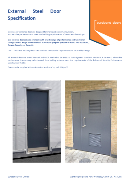 External Doorset Data Sheet | NBS Source