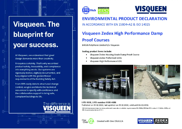 EPD Visqueen Zedex High Performance Damp Proof Courses | Visqueen | NBS ...