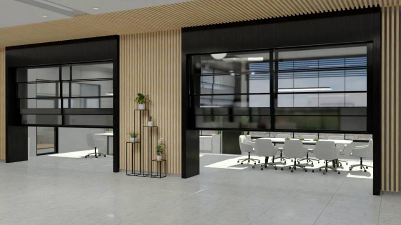 Skyfold fully automatic Glass vertical rising moveable wall - Prisma ...