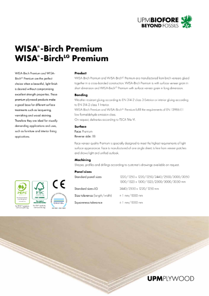 WISA-Spruce Special | UPM Plywood | NBS Source