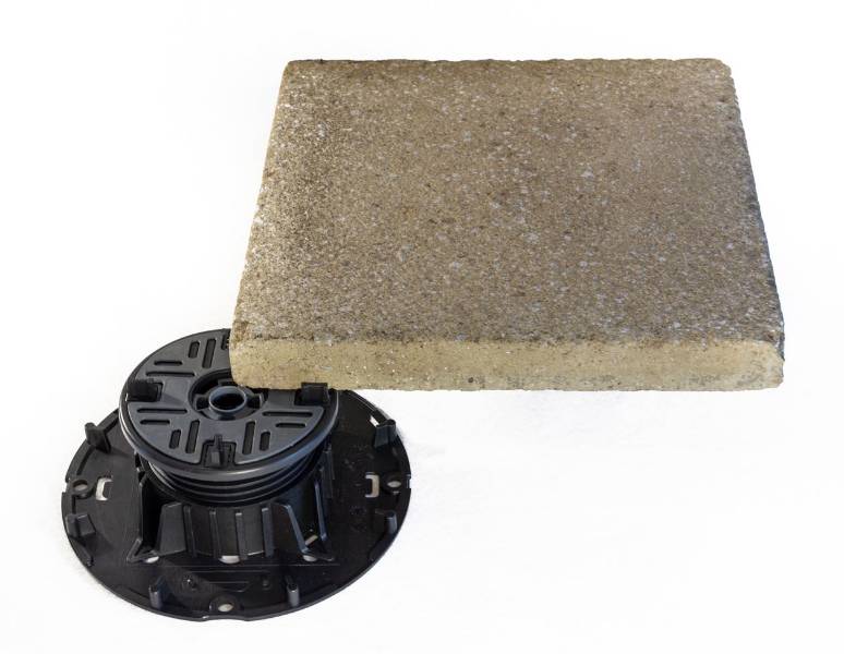 A three-in-one adjustable pedestal for paving and decking | Wallbarn ...