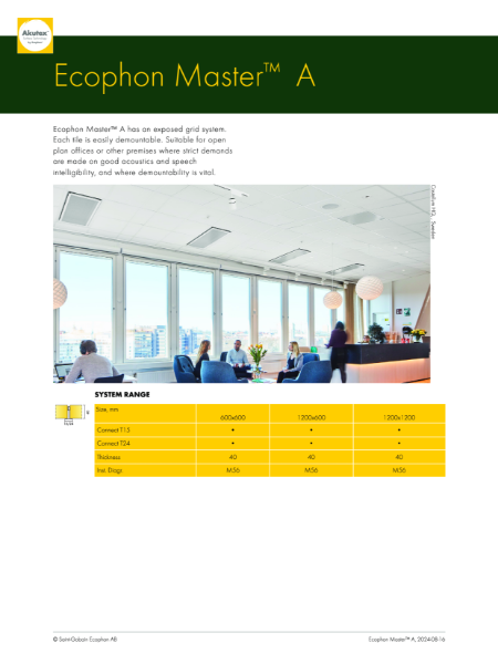 Data Sheet Master A | NBS Source
