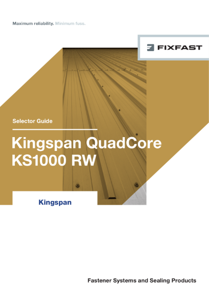 Kingspan QuadCore KS1000 RW Selector Guide | Fixfast Ltd | NBS Source