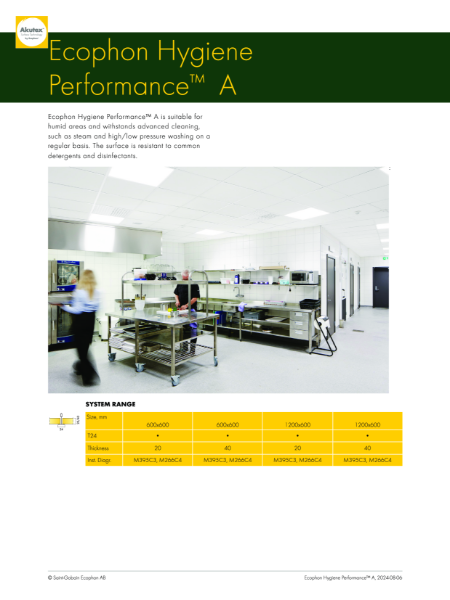 Data Sheet Hygiene Performance A | NBS Source