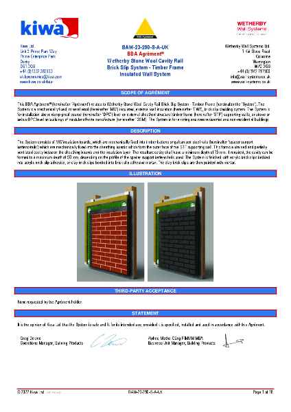 Wetherby Stone Wool Cavity Rail Brick Slip Systems - Timber Frame ...