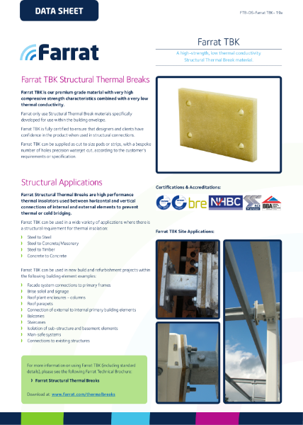 Structural Thermal Break Plate - Farrat TBK | Farrat Isolevel Ltd | NBS ...