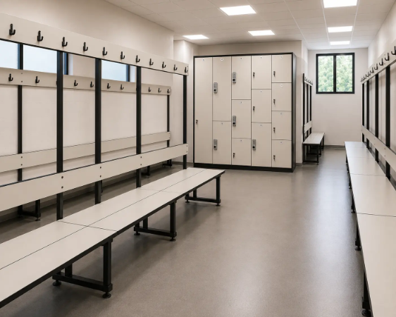 Bench Seating – Solid Grade Laminate - Washroom/ Changing Room Bench ...