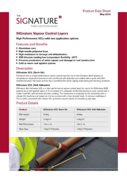 SIG SIGnature Bituminous Self-Adhesive Air & Vapour Control Layer ...