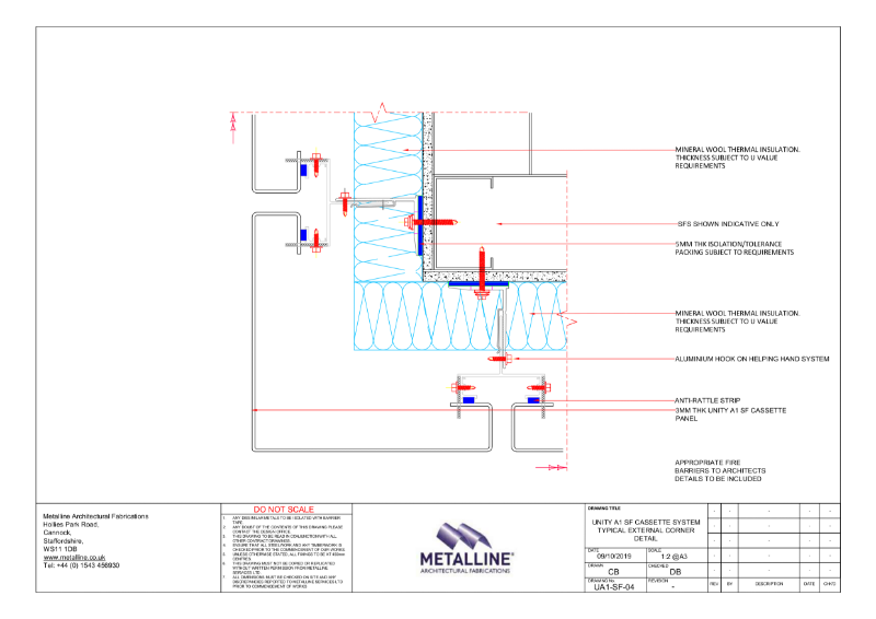 Unity A1 SF-04 Technical Drawing | Metalline Architectural Fabrications ...
