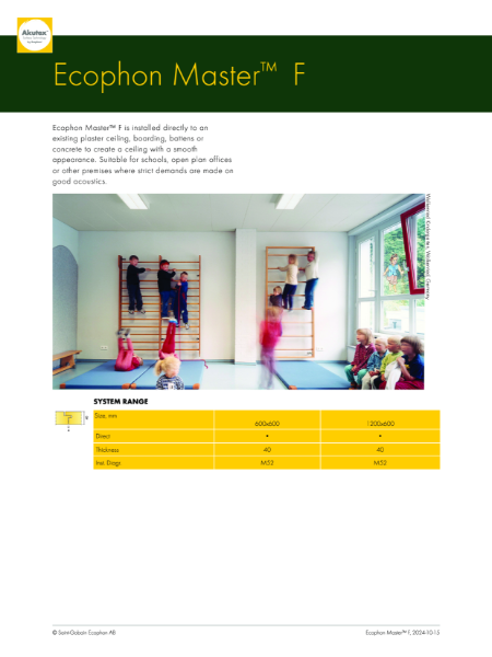 Master F | Saint-Gobain Ecophon | NBS Source