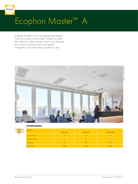 Data Sheet Master A - January 2023 | NBS Source