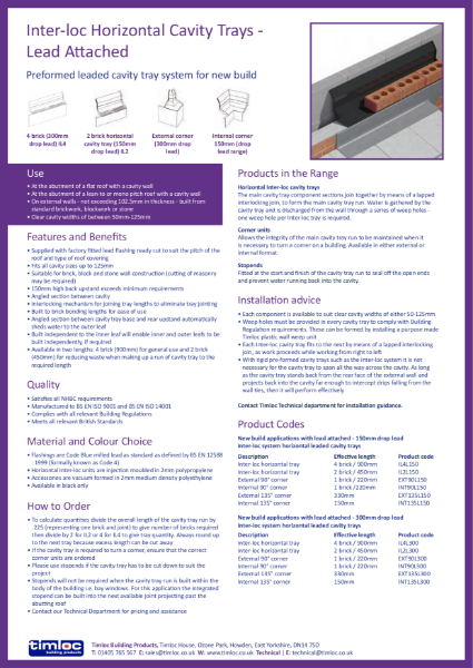 Inter-loc Horizontal Cavity Trays Leaded | NBS Source