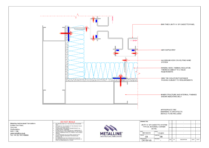 Unity A1 SF-05 Technical Drawing | Metalline Architectural Fabrications ...