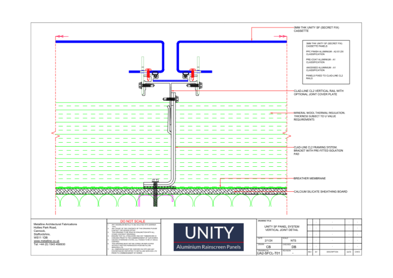 Unity A2 SF-01 Technical Drawing | NBS Source