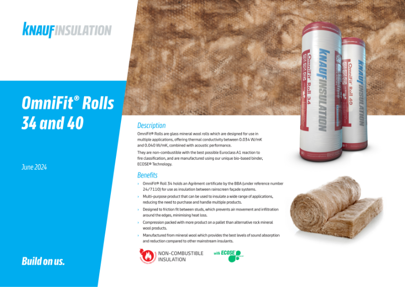 Knauf Insulation OmniFit® Rolls - Product Datasheet | NBS Source