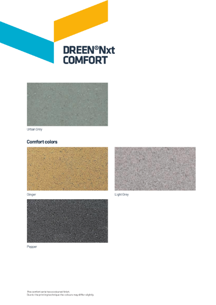 Dreen NXT Comfort Colour Chart | NBS Source