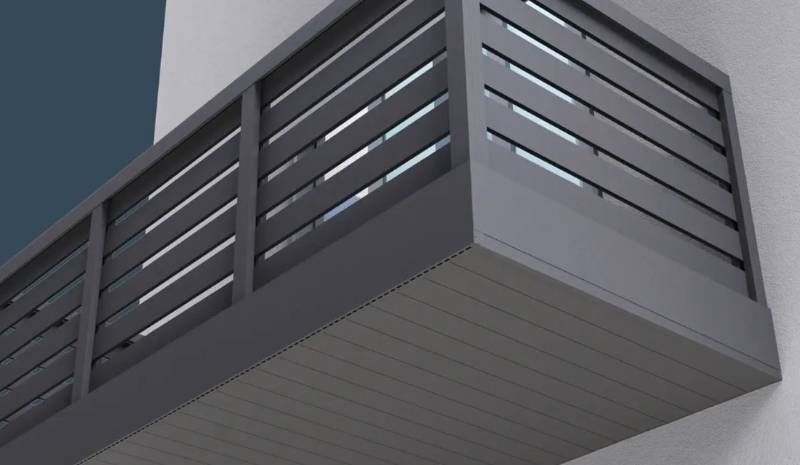 AliClad Flow Balcony Soffit Cladding from AliDeck | AliDeck | NBS Source